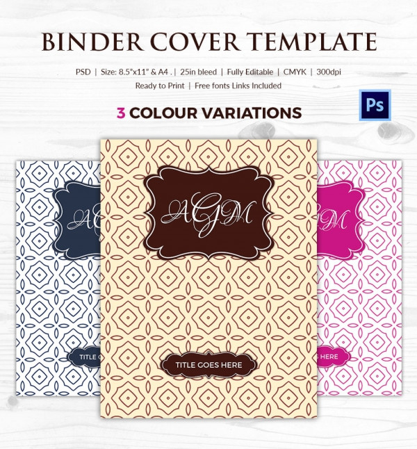 Binder Cover - 27+ Free Printable Word, PDF, JPG, PSD Format Download
