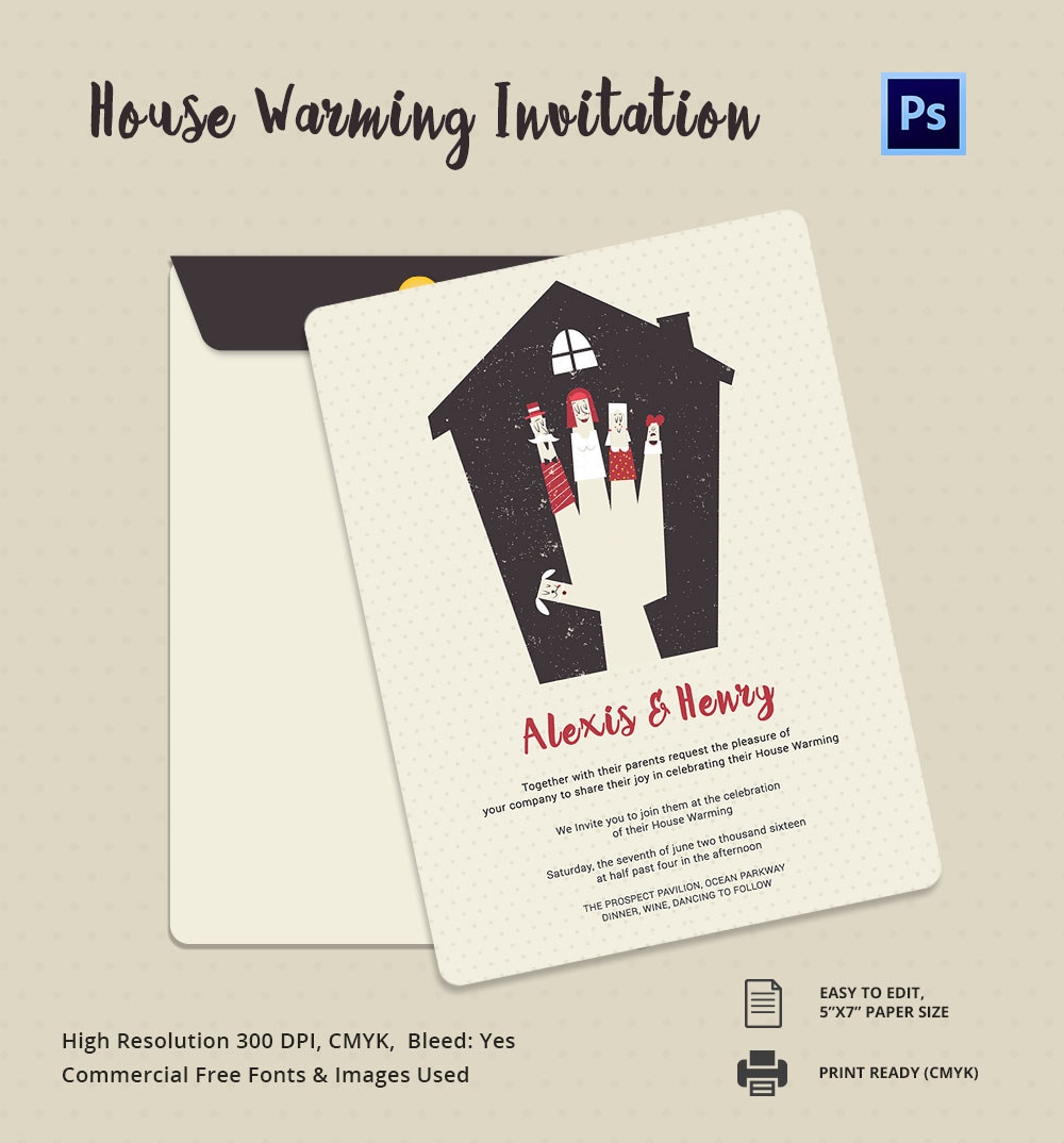 Housewarming Invitation Template 30 Free PSD Vector EPS AI Format 