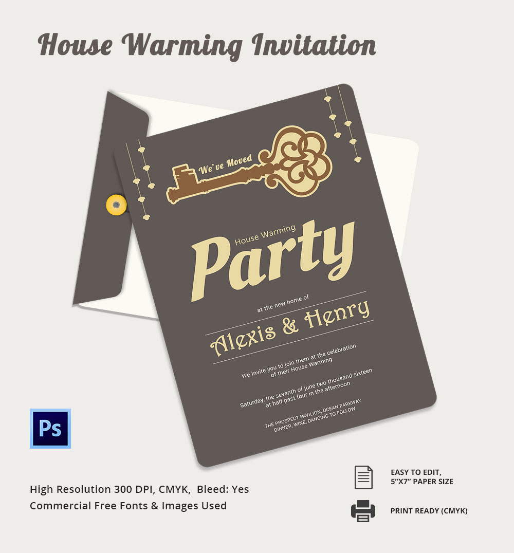 Housewarming Invitation Template 30 Free PSD Vector EPS AI Format 