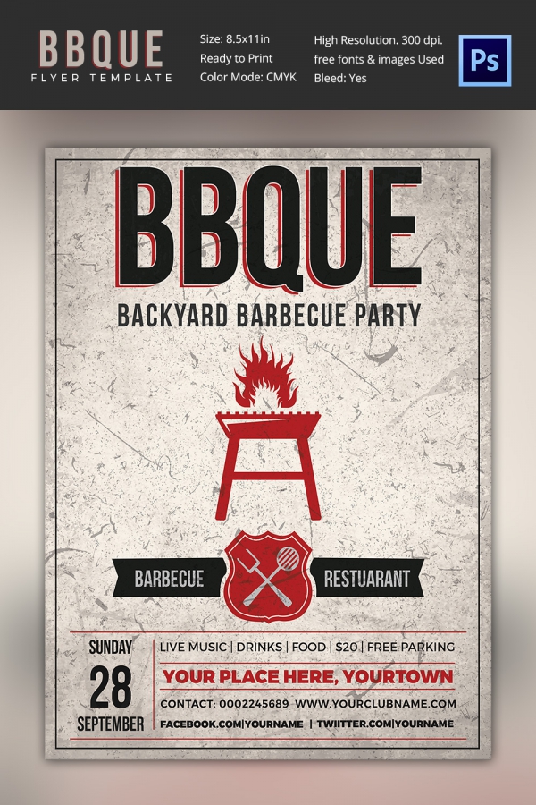 28 BBQ Flyer Templates Free Word PDF PSD EPS InDesign Format 