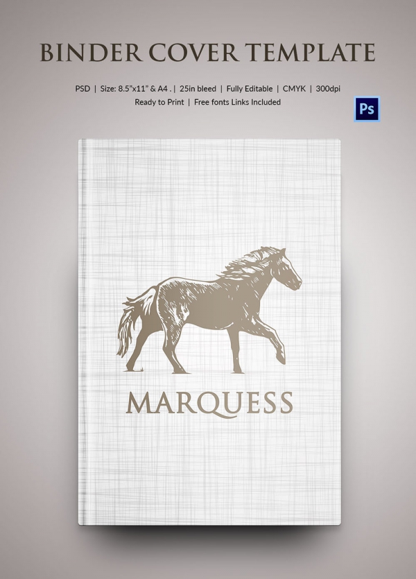 Binder Cover - 27+ Free Printable Word, PDF, JPG, PSD Format Download