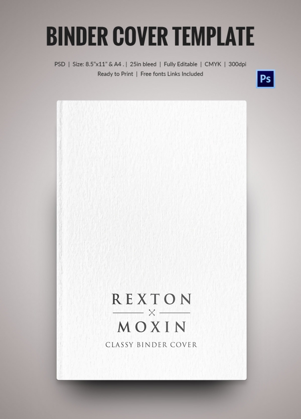 Binder Cover - 27+ Free Printable Word, PDF, JPG, PSD Format Download