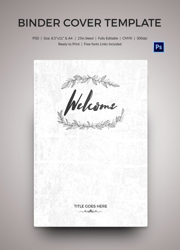 Binder Cover - 27+ Free Printable Word, PDF, JPG, PSD Format Download