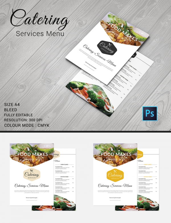 Catering Menu Template 30 Free PSD EPS Documents Download Free 
