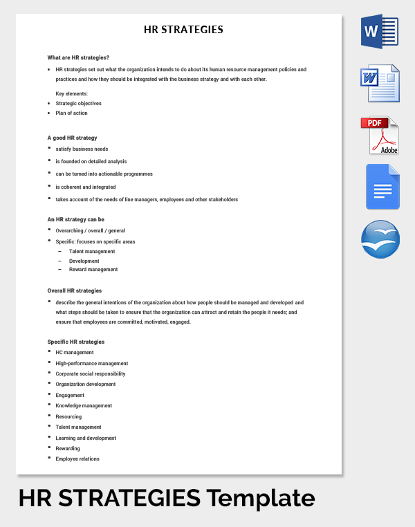 32+ HR Strategy Templates - Free Sample, Example, Format