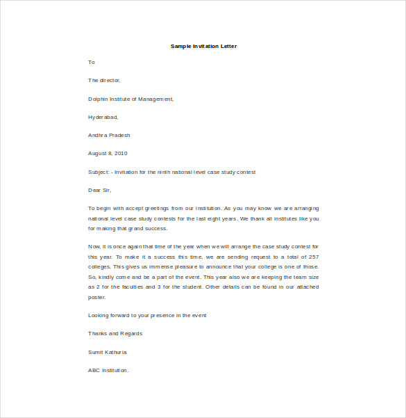 19+ FREE HR Invitation Letter Templates - PDF, DOC