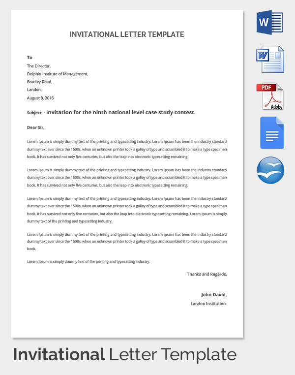 HR Invitation Letter Template - 26+ Free Word, PDF, Documents Download ...