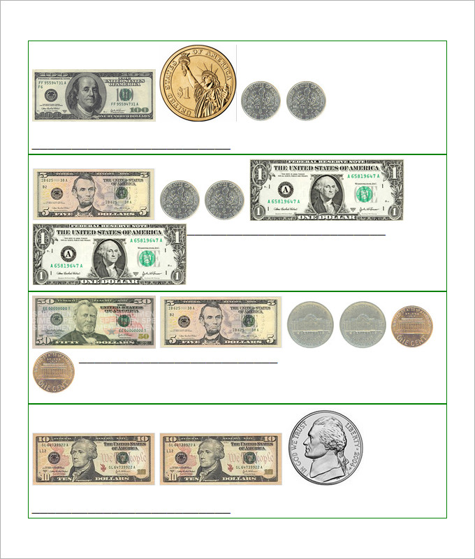 20 Sample Kids Money Worksheet Templates | 20 Free PDF Documents Download