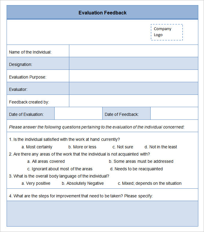 17+ FREE Sample HR Evaluation Forms & Examples - Word, PDF, PSD