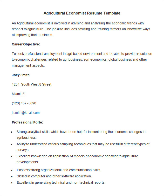 29+ Agriculture Resume Templates - PSD, PDF, DOC