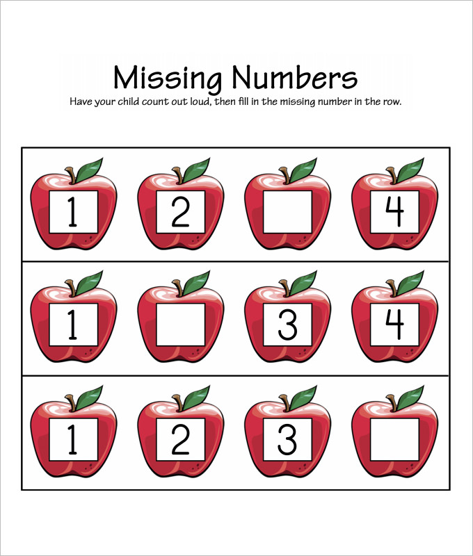 15+ Sample Missing Numbers Worksheet Templates