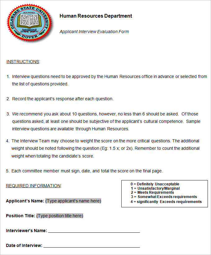 17+ FREE Sample HR Evaluation Forms & Examples - Word, PDF, PSD