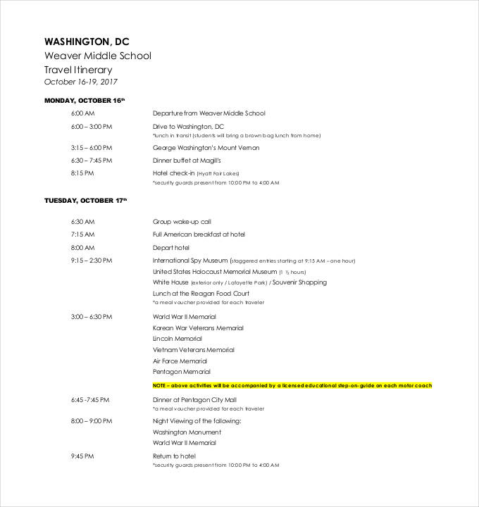 35+ Travel Itinerary Templates - DOC, PDF, Apple Pages, Google Docs