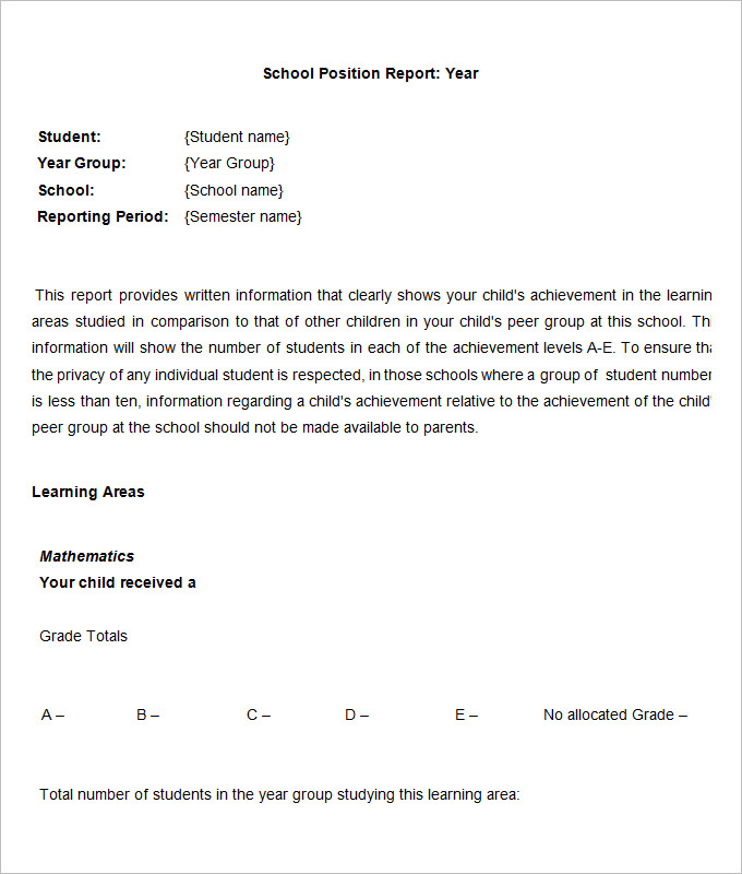 School Incident Report Template Word DocTemplates