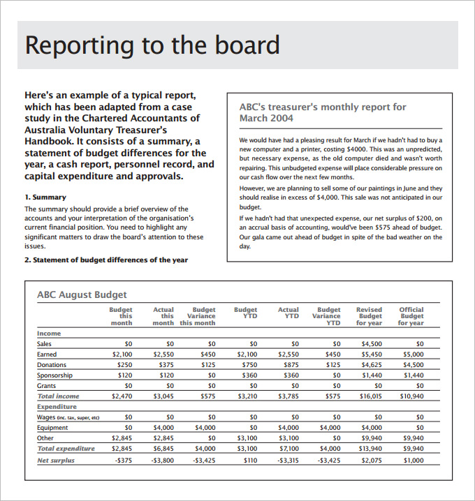 How To Write A Committee Report Sample PDF Template