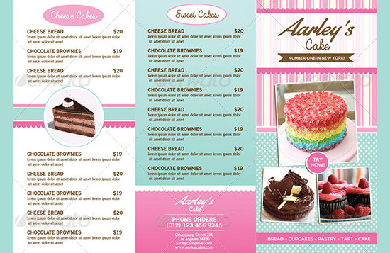 Bakery Menu - 35+ Free Templates in PSD, PDF, EPS, InDesign