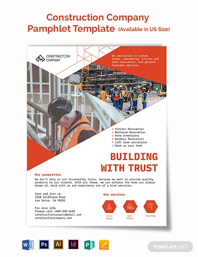 29+ FREE Top Construction Company Brochure Templates - Word, PSD, AI ...