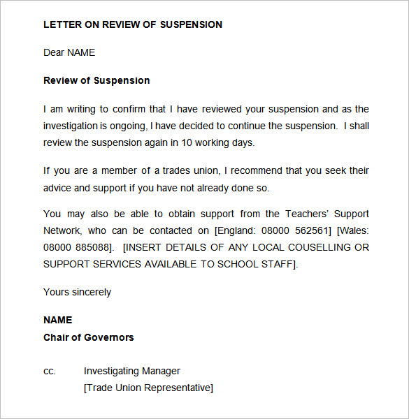 Employee Disciplinary Letter Template Free Samples Examples
