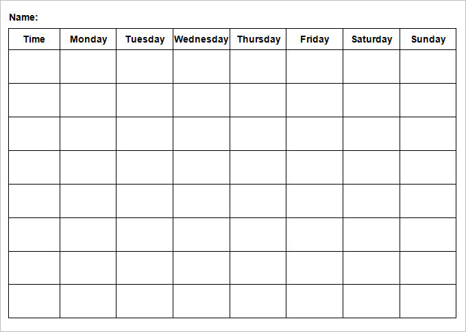 Weekly Itinerary Template 3 Free Word Excel PDF Documents Download