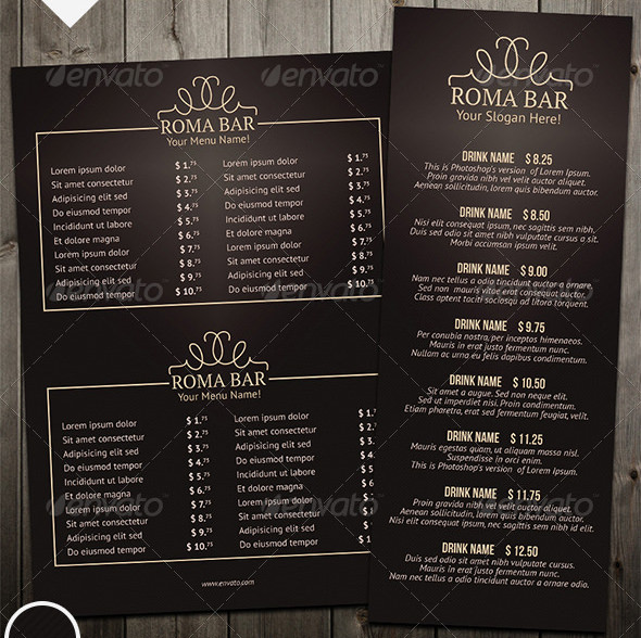 Bar Menu - 35+ Free Templates in PSD, EPS, Word, Pages