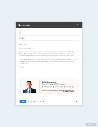40+ Outlook Email Signature Templates - Samples, Examples & Formats