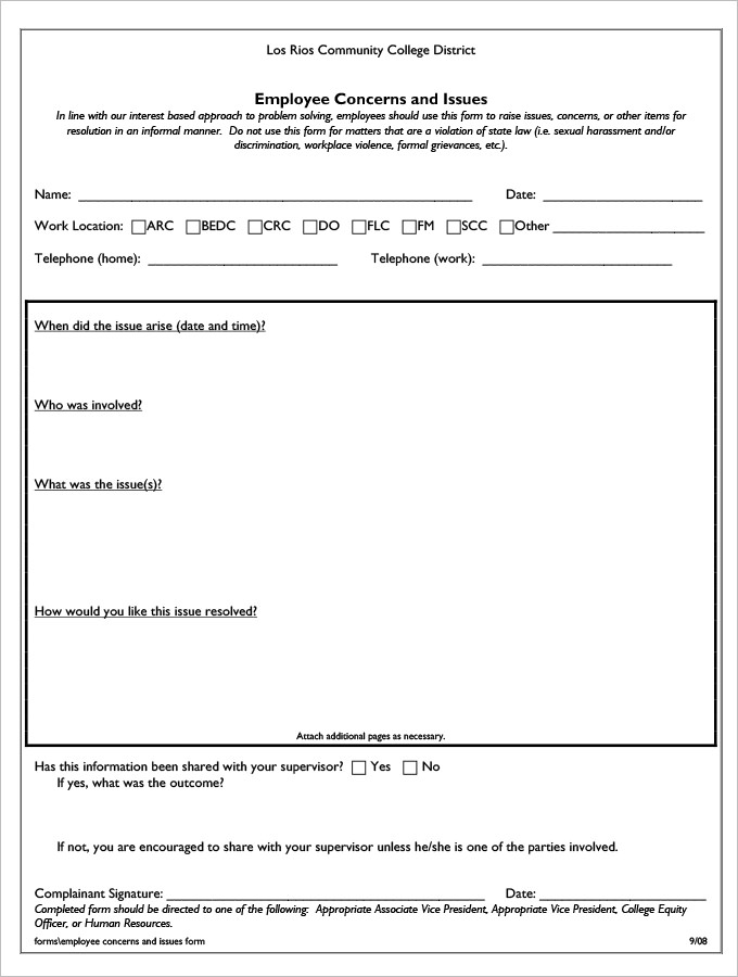 26+ HR Complaint Forms - Free Sample, Example Format