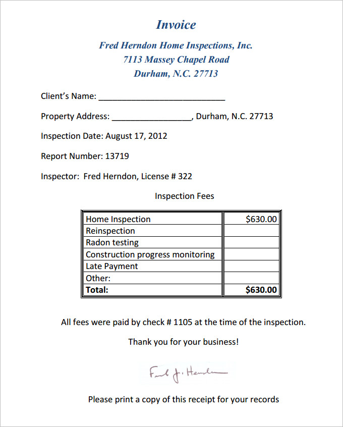 10 Sample Home Inspection Report Templates Word Docs Pages