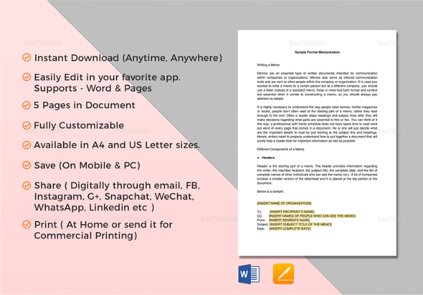Sample Army Memo Template - 8+ PDF, Word, Google Docs Documents Download