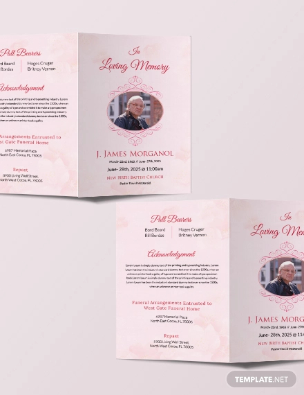 37 Funeral Program Brochure Templates PSD AI Word Free Premium Templates