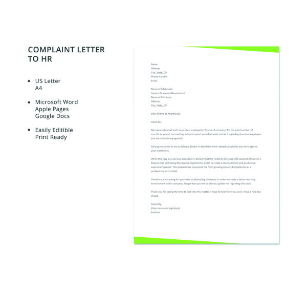 50+ FREE Complaint Letter Templates - DOC, PDF