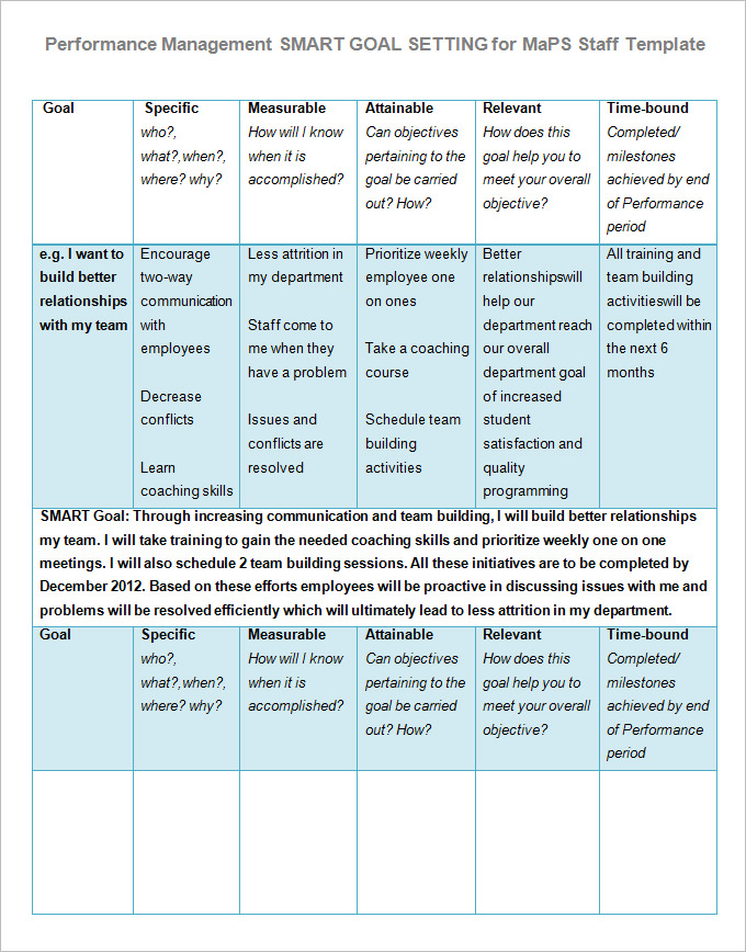 Goal Setting Template - 6+ Free Word, PDF Document Download