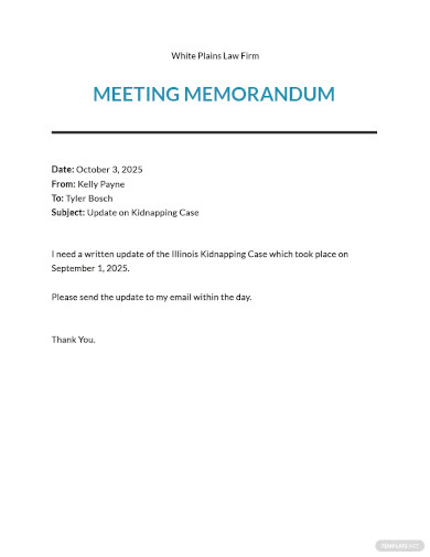 Legal Memo Template - 17+ Word, Excel, PDF Documents Download
