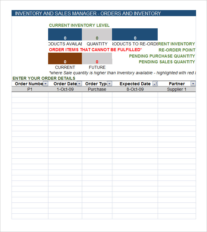 Inventory Spreadsheet Template - 50+ Free Word, Excel Documents ...