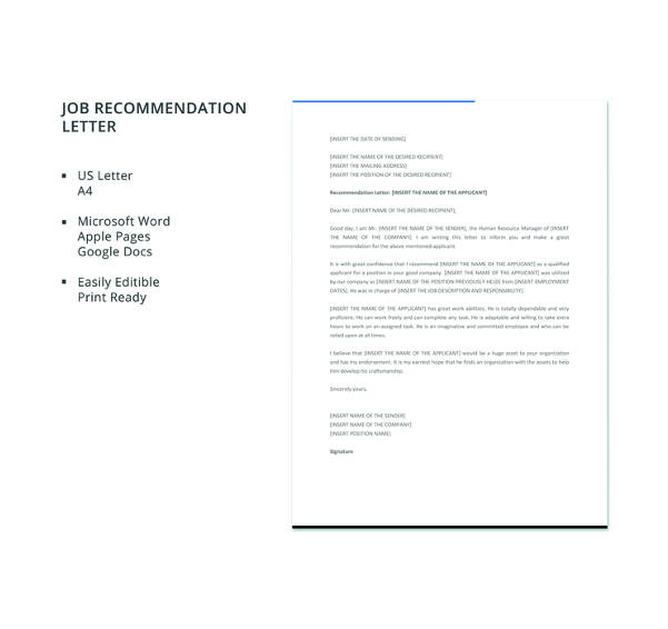 26+ FREE Employee Recommendation Letters - PDF, DOC