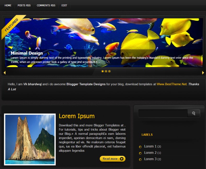 16+ Free & Premium Black Blogger Themes & Templates