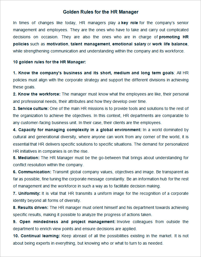 21+ HR Rules & Regulations - Samples & Examples