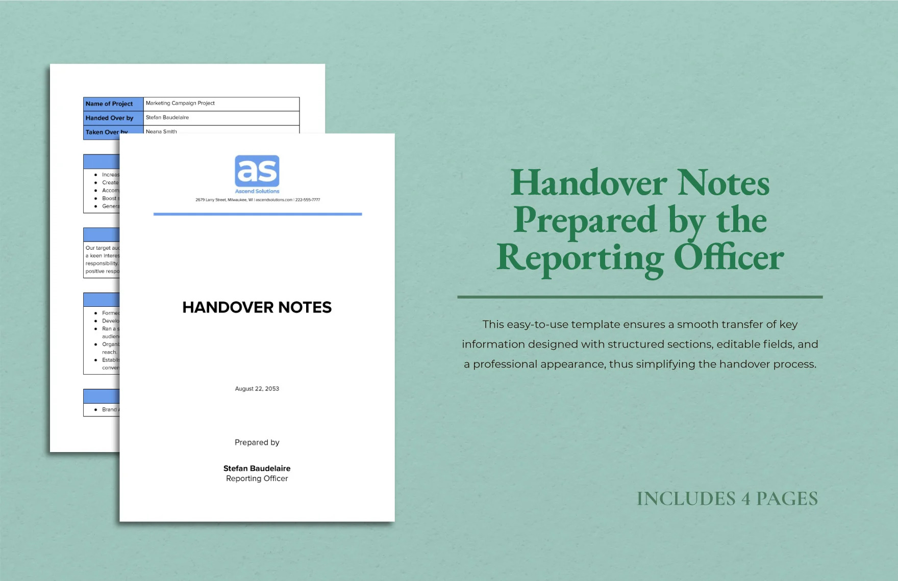 Free 35+ Handover Report Templates in MS Word, PDF, Google Docs, Pages