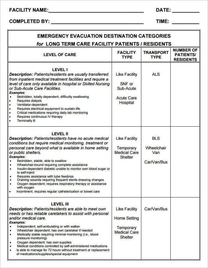 Evacuation Plan For Business