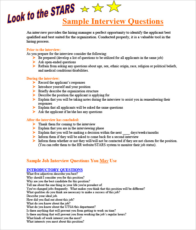 9+ HR Interview Forms | HR Templates | Free & Premium Templates