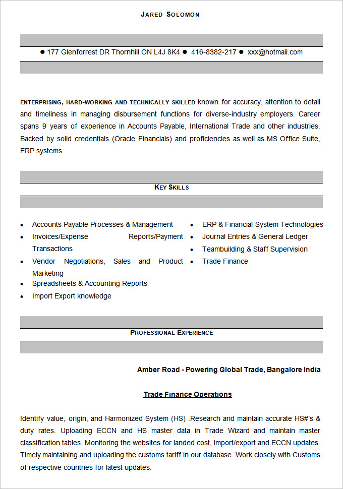 26+ Accounting Resume Templates - PDF, DOC