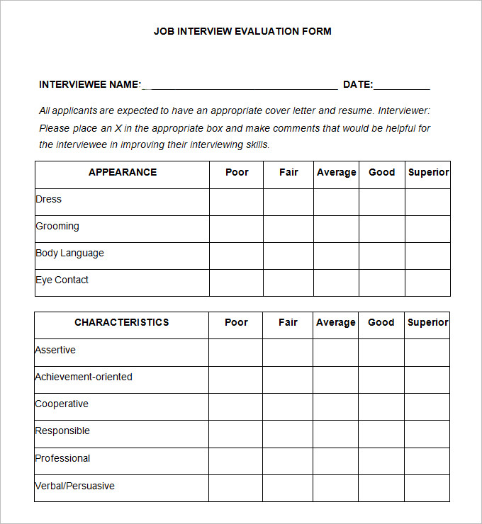 17+ FREE Sample HR Evaluation Forms & Examples - Word, PDF, PSD