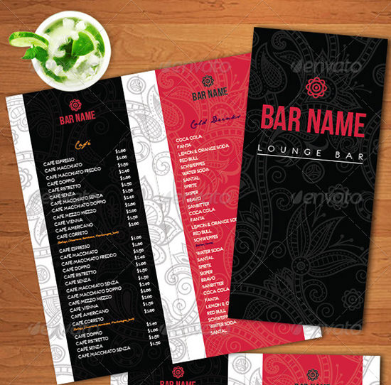 Bar Menu - 35+ Free Templates in PSD, EPS, Word, Pages