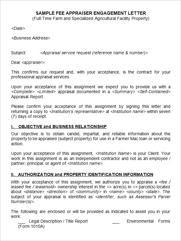 28+ Sample Appraisal Letters - PDF, DOC