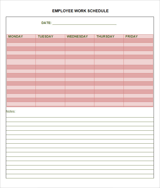 Employee Schedule Template - 14+ Free Word, Excel, PDF Documents Download