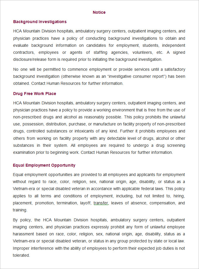 26+ HR Notice Templates | HR Templates | Free & Premium Templates