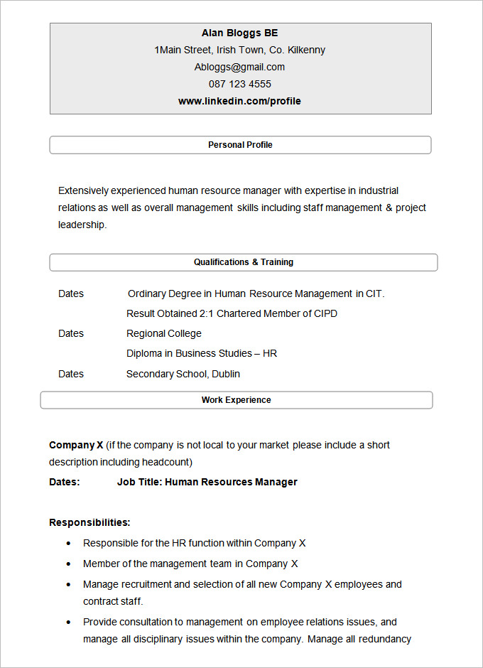 28+ HR Resume Templates in MS Word | Pages | PDF | AI | PSD | Pages ...