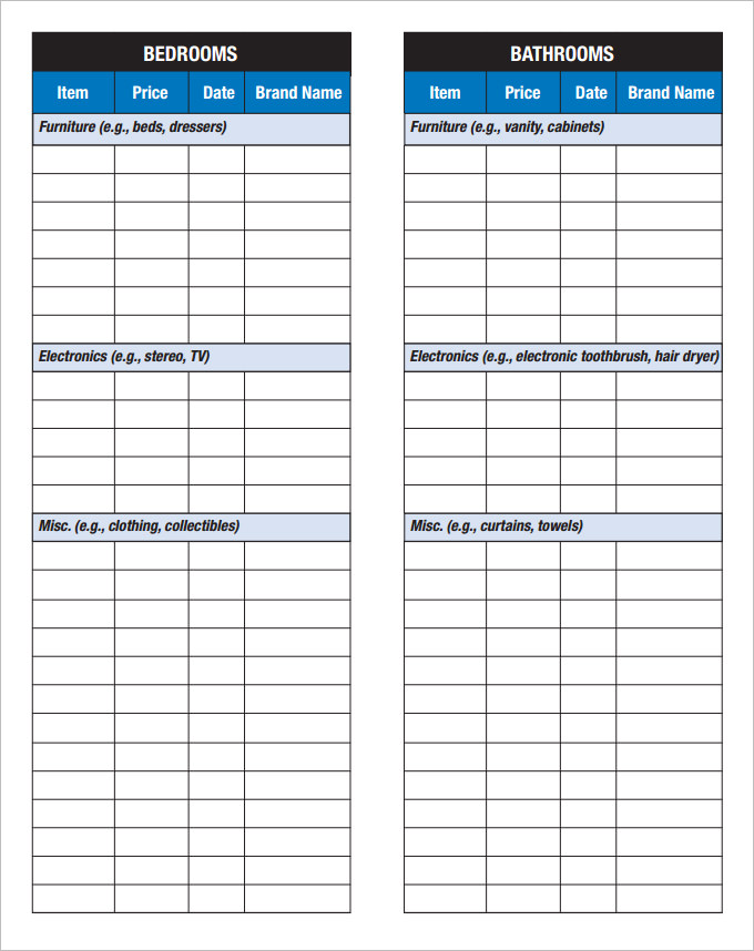 Inventory Checklist Template - 26+ Free Word, Excel, PDF Documents ...