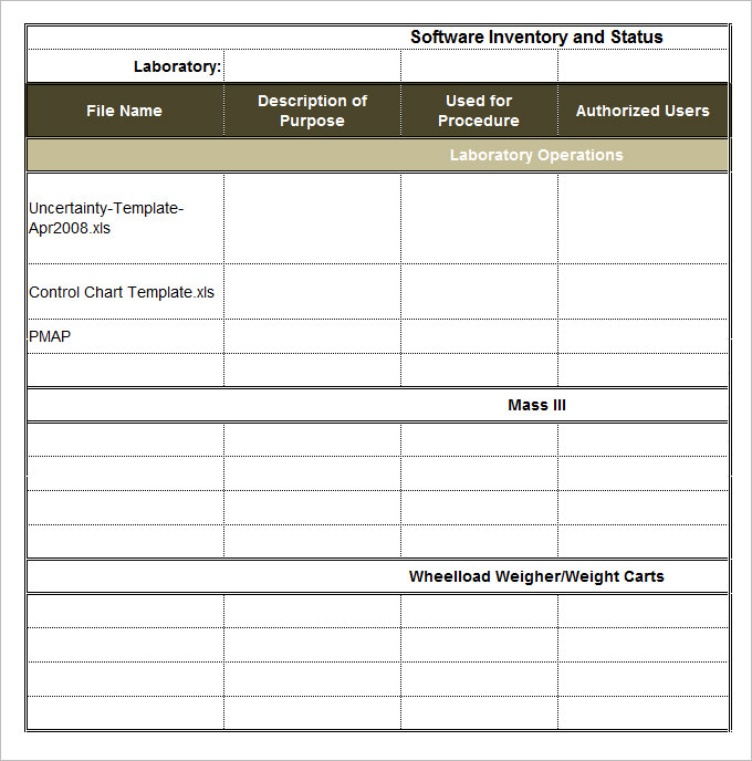 IT Inventory Template - 20+ Free Word, Excel Documents Download