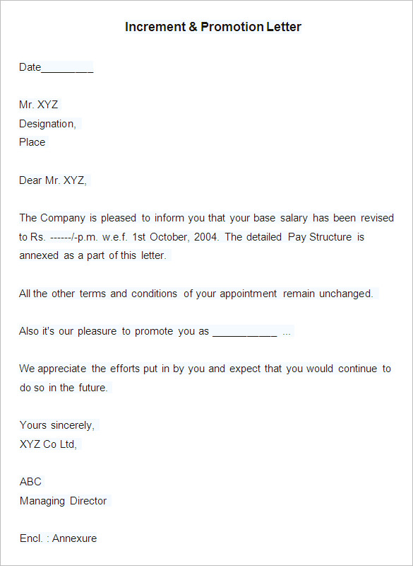 21+ FREE Promotion Letter Templates - PDF, DOC, Apple Pages, Google Docs