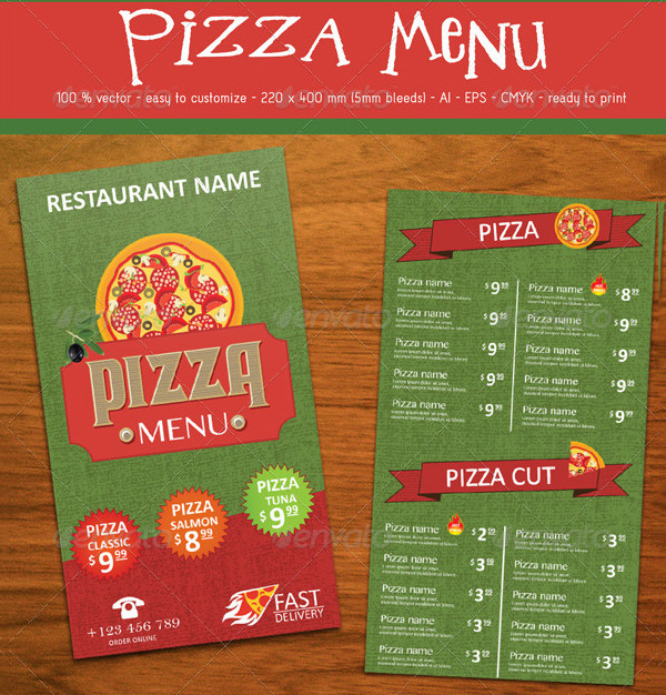 Pizza Menu - 37+ Free Templates in PSD, EPS Documents Download! | Free ...
